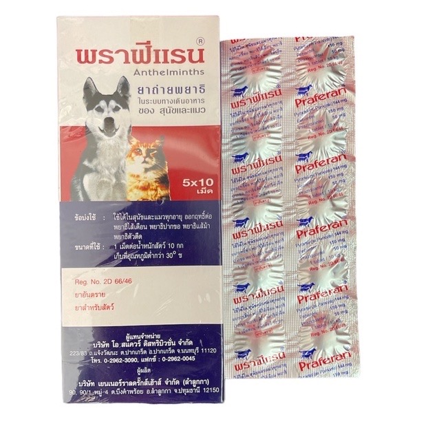 Praferan พยาธิหมา/แมว - บ้านเท้าปุย - ThaiPick