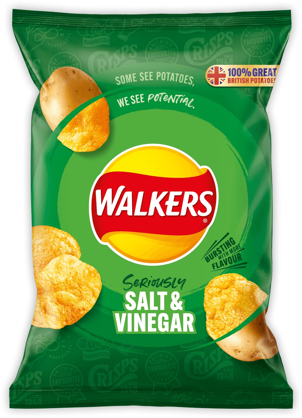 Salt & Vinegar Potato Crisps Walkers 32.5 G. | Lazada.co.th