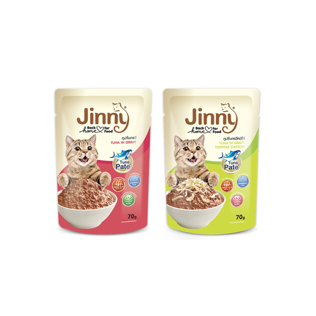 Jinny จินนี่ อาหารเปียกแมวแบบเนื้อละเอียด ไม่เติมเกลือ ขนาด 70g จำนวน ...