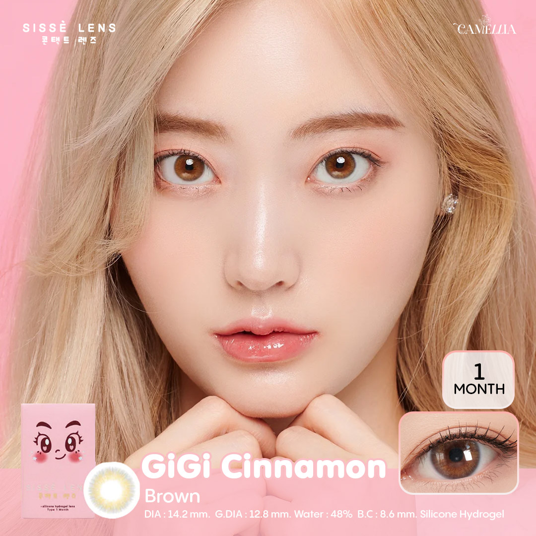 Sissè lens Gigi Cinnamon สี Cinnamon 🥨 คอนแทคเลนส์เกาหลีรายเดือน | Lazada.co.th