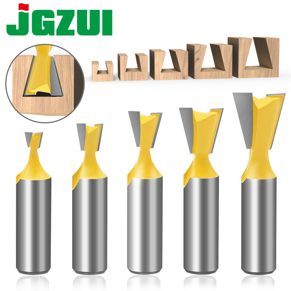 5pcs 12mm Shank 1/2 Dovetail Joint Router Bits Set 14 Degree ...