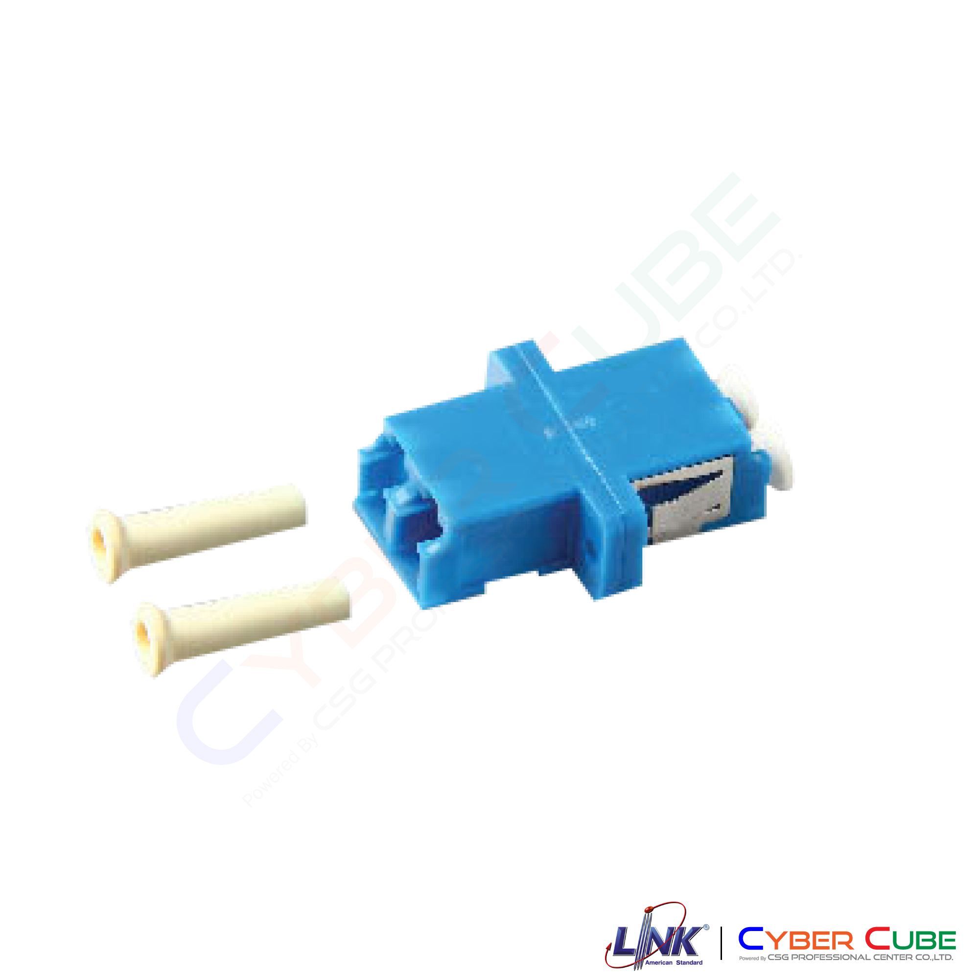 LINK UF-0022DSM LC DUPLEX ADAPTER / SM, Ceramic Sleeve / Blue Housing ( 5 Pcs.) / ข้อต่อไฟเบอร์ ...