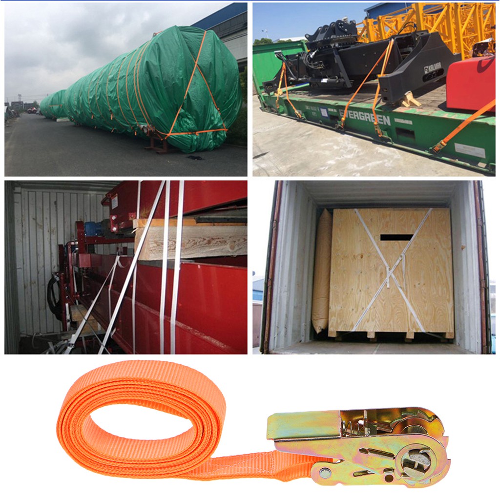 Porable Heavy Duty Tie Down Cargo Strap Luggage Lashing Strong Ratchet ...
