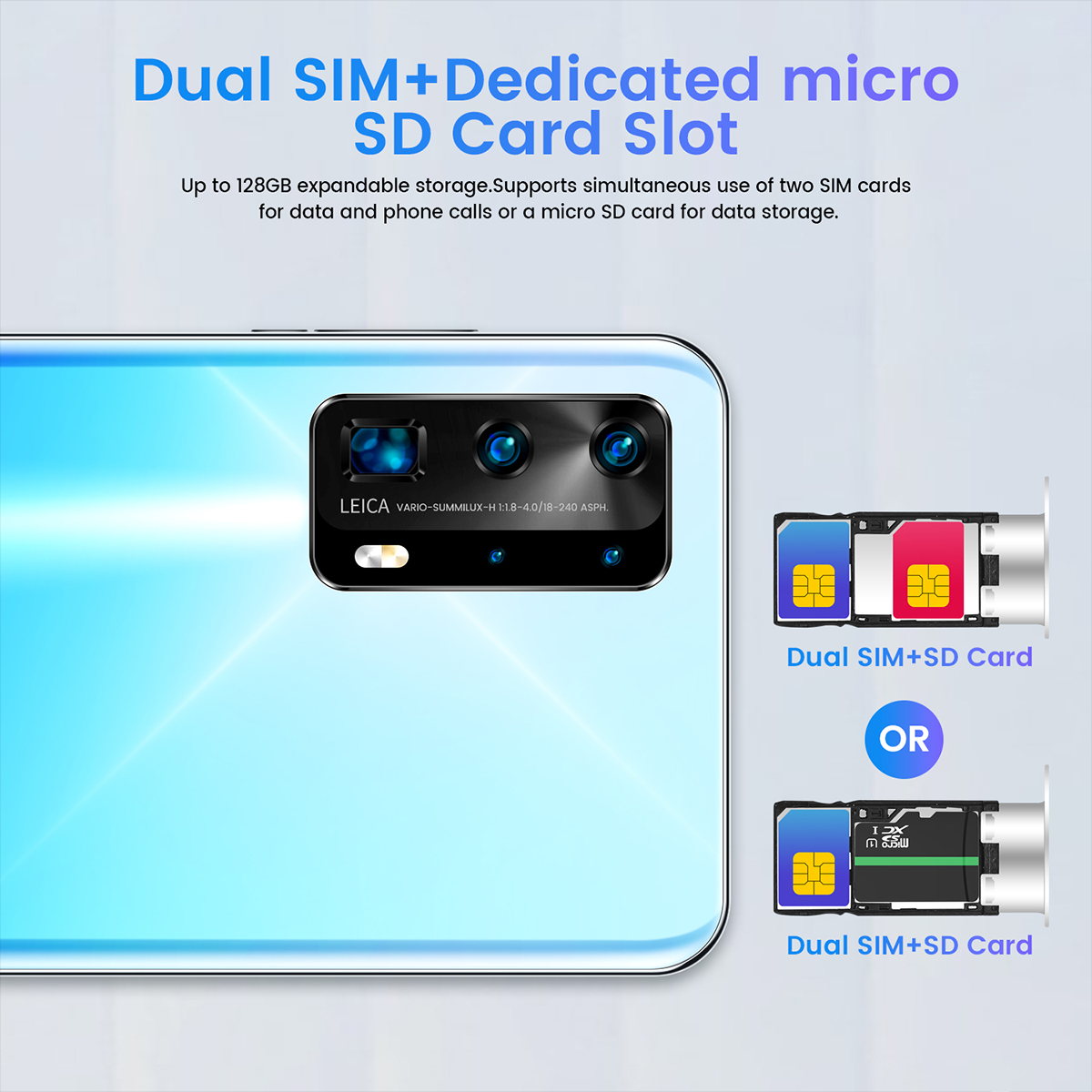 P45 PRO 6.8 นิ้ว 4+32GB ลายนิ้วมือหลายภาษารองรับ โทรศัพท์มือถือ Android ...