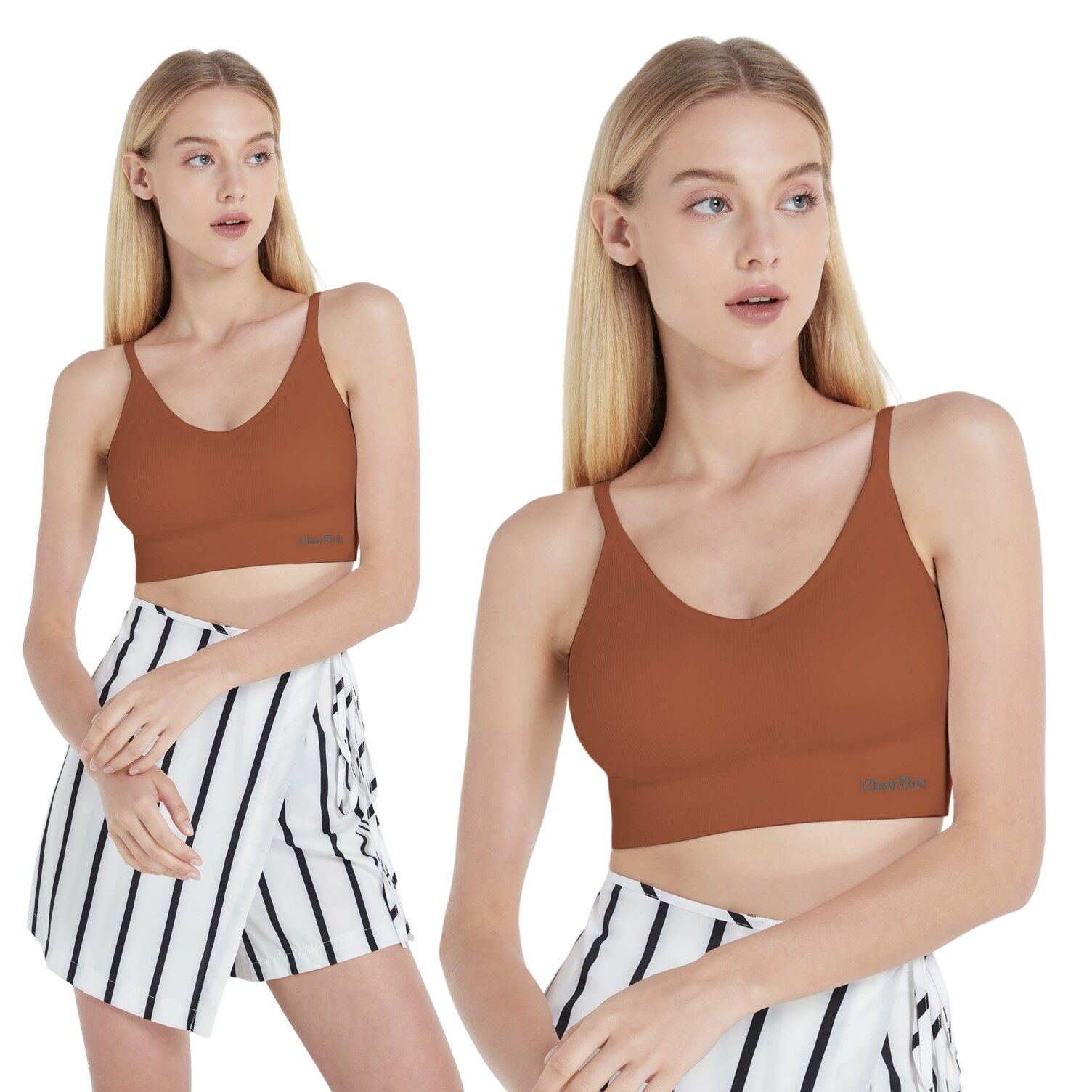 [คุ้ม 3 ตัว] Cherilon Candy Bra เชอรีล่อน เสื้อชั้นใน เสื้อในดันทรง เสื้อครอป สายเดี่ยว นุ่ม ...