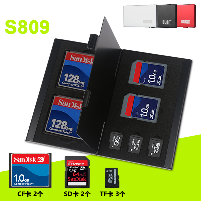 BUBM S809 กล่องเก็บเมมโมรี่การ์ด ผลิตจาก aluminum น้ำหนักเบา กะทัดรัด ...