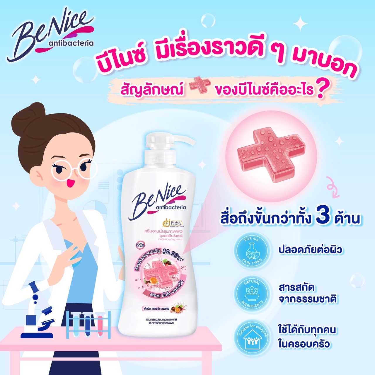 มีให้เลือก 5 สูตร Benice Anti-Bacteria Shower Cream บีไนซ์ ผลิคภัณฑ์ ...