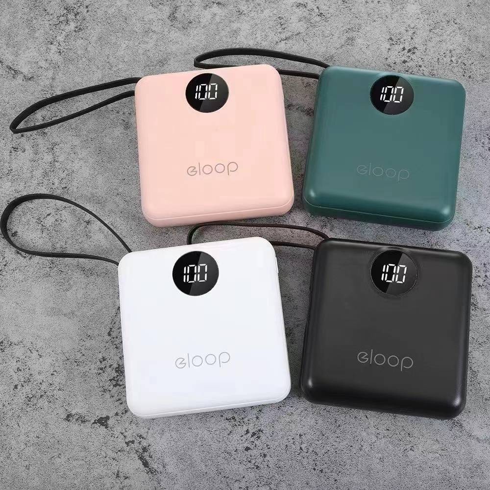 พาวเวอร์แบงค์ Power bank Eloop e31 8000 แอมป์ ของแท้ สายในตัว 4 เส้น ...