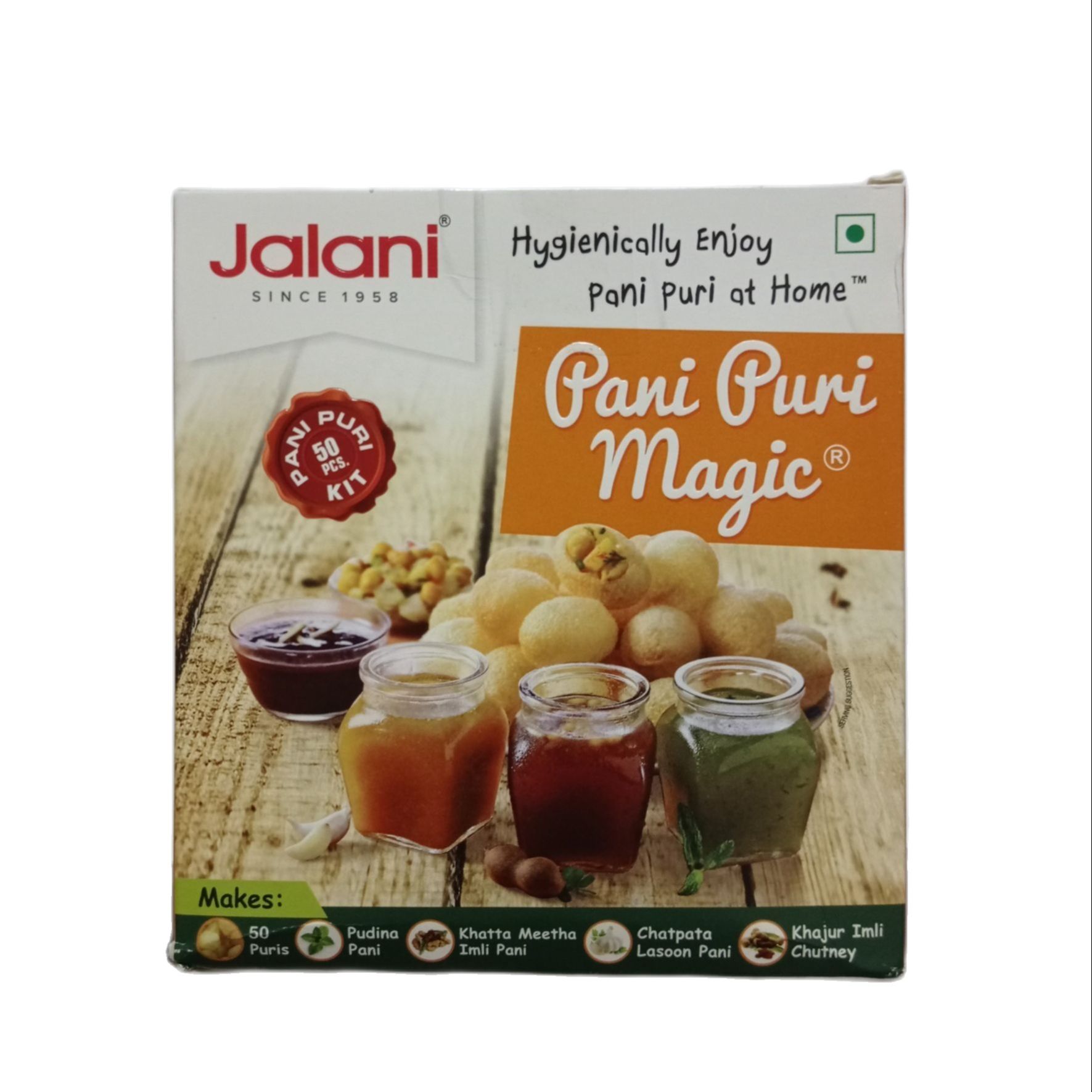 ปานิ ปูรี เมจิก ทรีท (แผ่นแป้งสำหรับทอดและซอสผง 4 รส) (ตรา จาลานิ ...