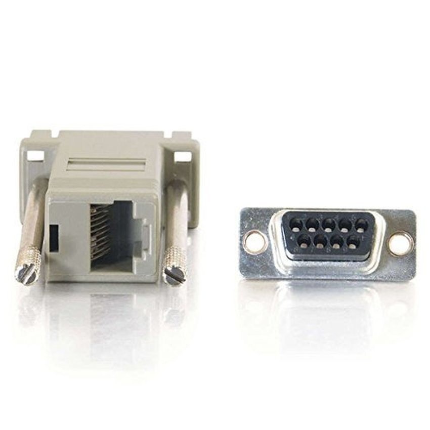 RS232 D-Sub 9pin Female Extender to Lan Cat5 Cat5e RJ45 Ethernet Female ...