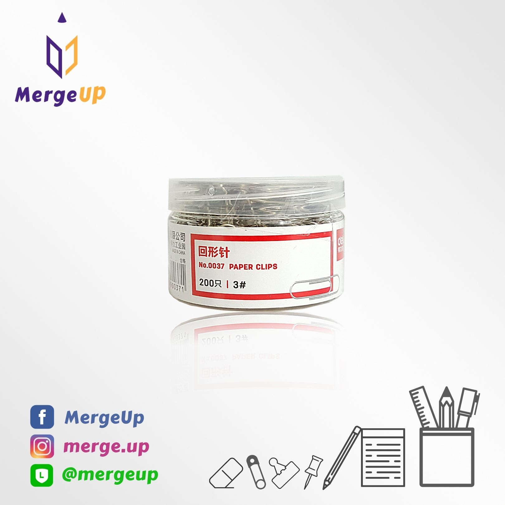 ลวดเสียบกระดาษ เดลี่ Deli 200 / กระปุก No.0037 คลิปเสียบกระดาษ | Lazada ...