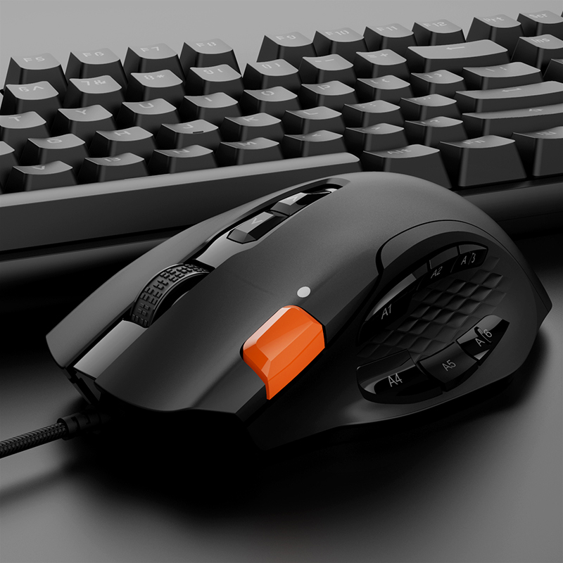 Ajazz Mmo Mouse With Side Buttons Optical Wired Gaming Mouse Up To ...