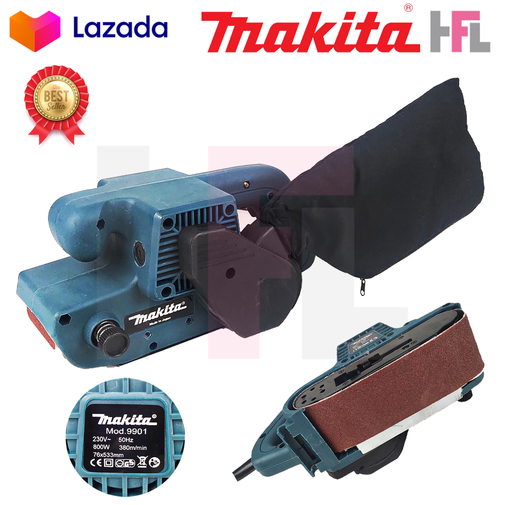 MAKITA เครื่องขัดกระดาษทราย-สายพาน(รถถัง) 3"นิ้ว รุ่น 9901 | Lazada.co.th