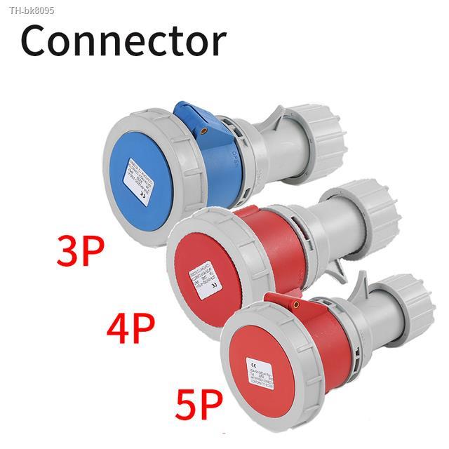 Industrial Plug and Socket 3P/4P/5Pin Electrical Connector 16A 32A IP67 waterproof Wall Mounted ...