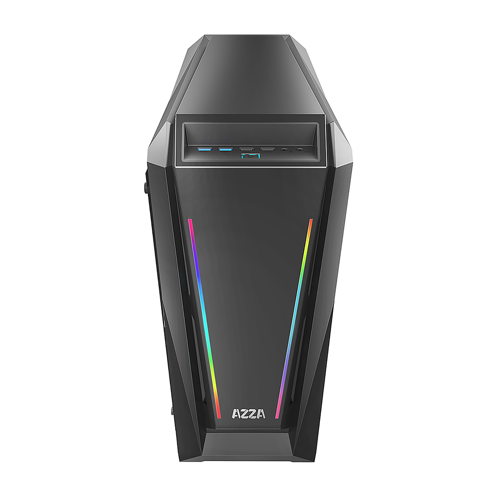 AZZA Mid Tower Tempered Glass RGB Gaming Case Chroma 410A - Black ...