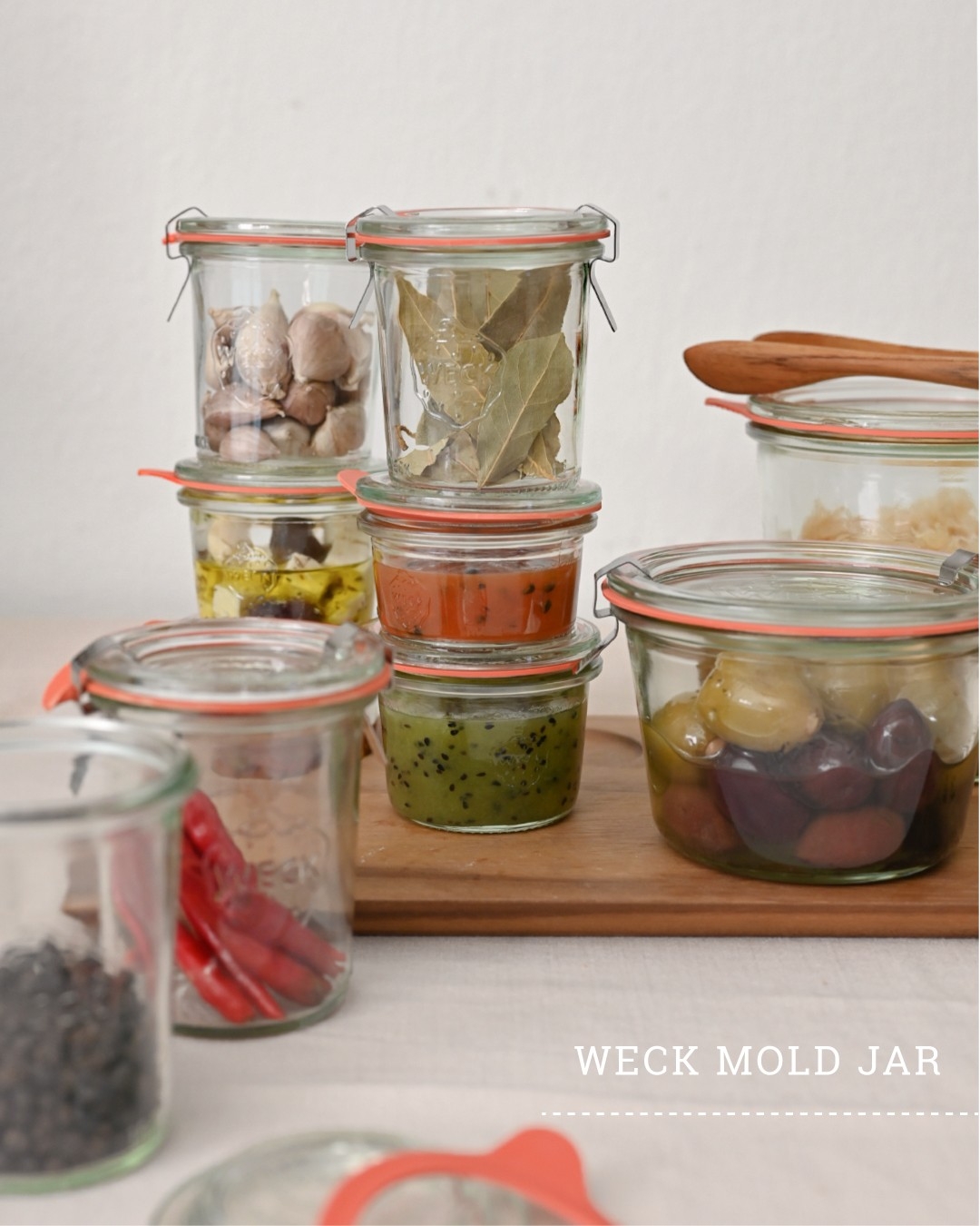 SPECIAL OFFER - WECK MOLD JAR & WITH WECK WOODEN TRAY - Kus Kus Shop ...