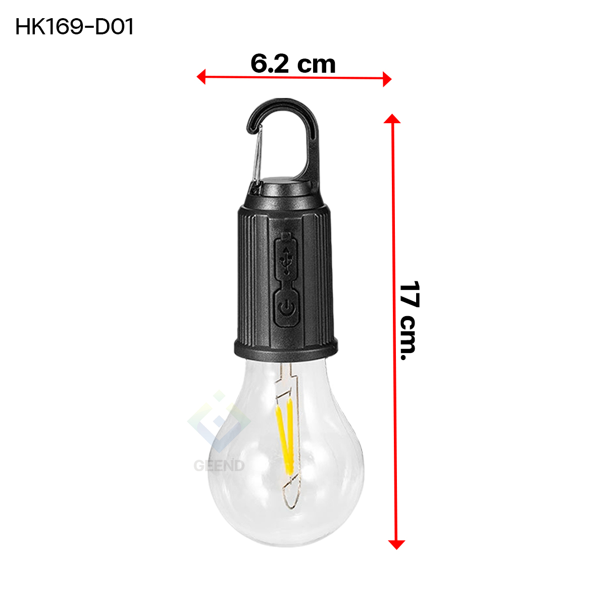 หลอดไฟ LED หลอดไฟพกพา HK-169 หลอดไฟไร้สาย ไฟพกพา ไฟแบบชาร์จแบต Type-C ...