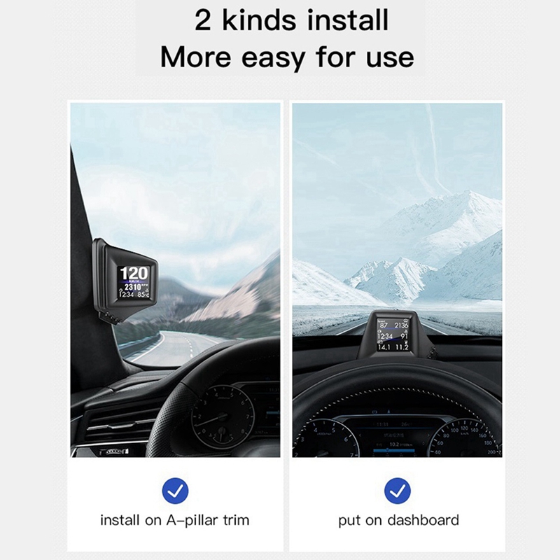 1 Set Car HUD Head Up Display OBD2+GPS Speedometer & 1 Pcs 5.0 ...