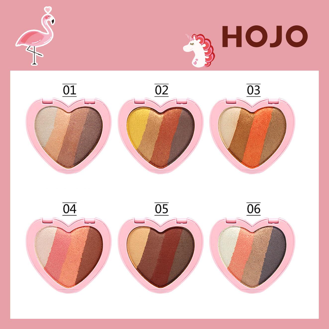 HOJO 8009 แบบลูกหัวใจ ละเอียดเกลี้ยเกลา อายแชโดว์สี่สี FOUR COLOR ...
