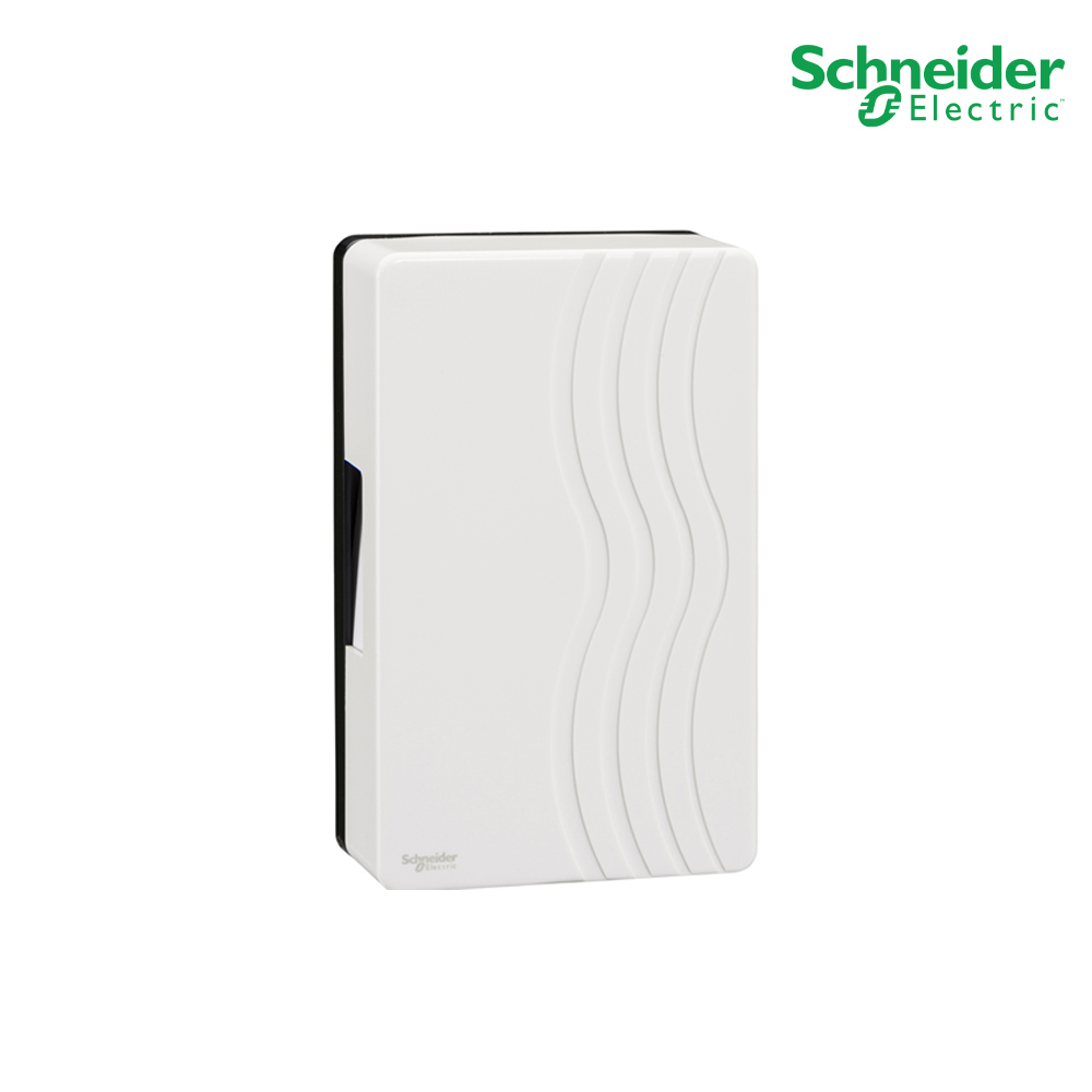 Schneider Electric สวิตช์กดกระดิ่งกันน้ำพร้อมไฟสัญญาณสีฟ้า IP44 สีเทา ...