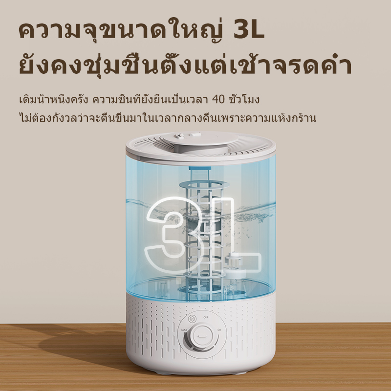 kawu 3L เครื่องทําความชื้น เครื่องพ่นไอน้ำ อัลตราโซนิก อากาศ ความชื้น Air Humidifier KLS-202 ...