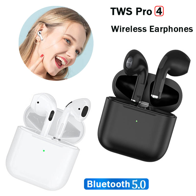 Pro 4 TWS Wireless Earphones Bluetooth 5.0 Mini Earbuds In Ear ...