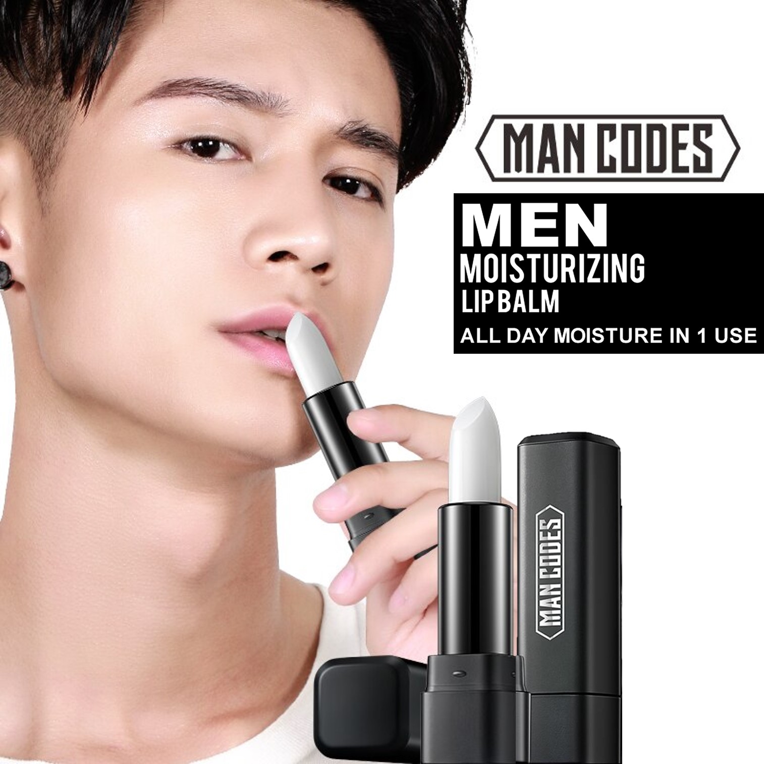 Man Codes Men’s Moisturizing Lip Balm ลิปบาล์มเพิ่มความชุ่มชื้นบำรุงและแก้ปัญหาริมฝีปากสูตร ...