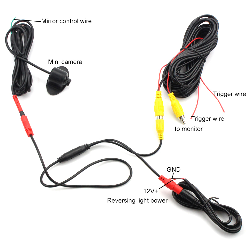 360° Waterproof Mini CCD Night Vision Car Rear Front View Backup Camera ...