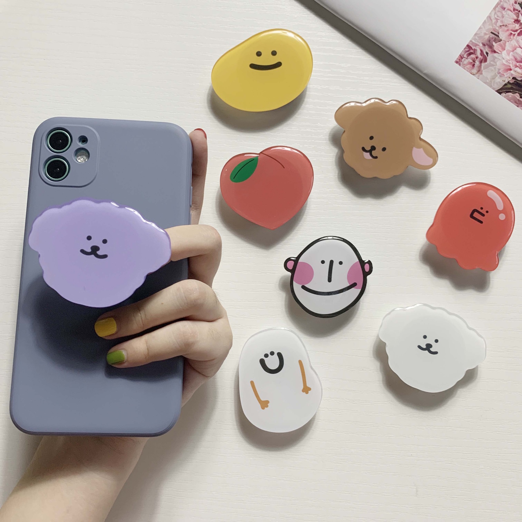 พร้อมส่งจากไทย กริ๊ปต็อก ลายการ์ตูน Giptok griptok popsocket กริ๊บต๊อก ที่ติดหลังมือถือ ตัวป๊อป ...