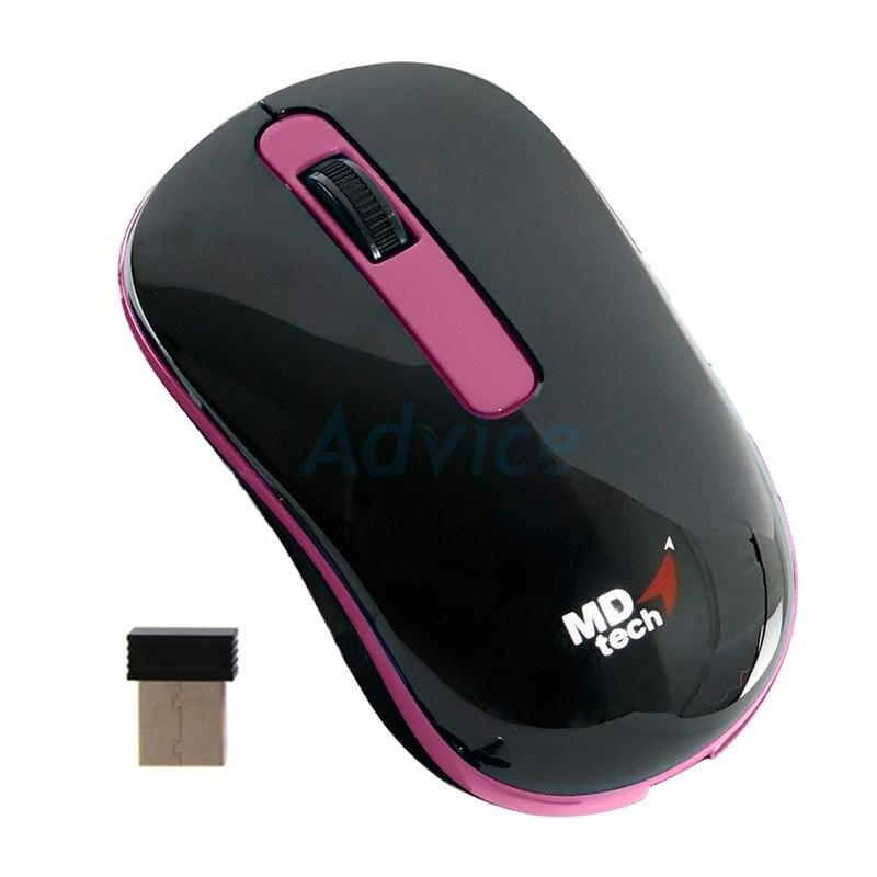 MD-TECH เมาส์ Wireless Optical Mouse USB (RF-135) Black/Pink - KAPAO ...