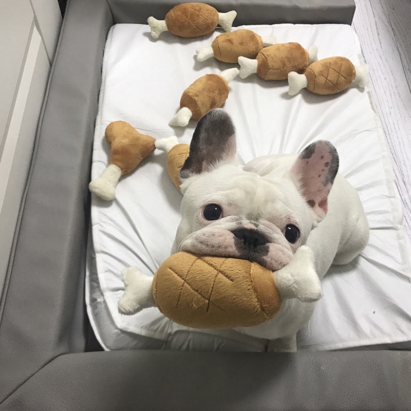 Pet Toys Cute Chicken Leg Plush Toy Puppy Kitten Chihuahua Toys Chewers ...
