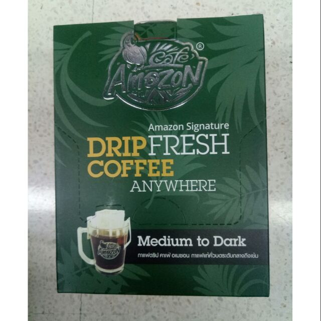 มาใหม่🔹 Amazon Drip Coffee Medium to Dark 45g. มีจำนวนจำกัด | Lazada.co.th