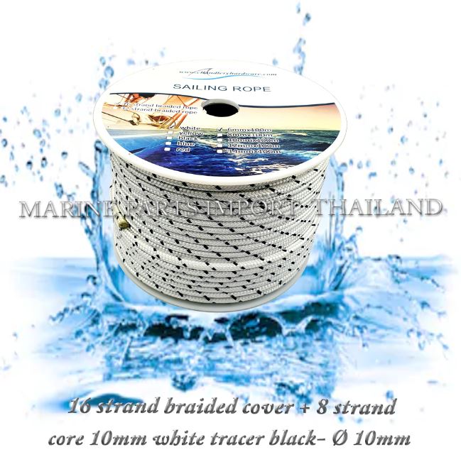 Rope Polyester boatmarine sailboat line 16 strand braided cover 8 ...