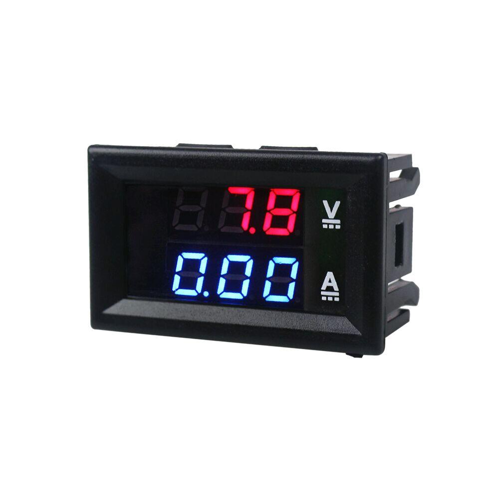 DC 100V 10A Voltmeter Ammeter Red LED Panel Amp Dual Digital Volt Meter ...