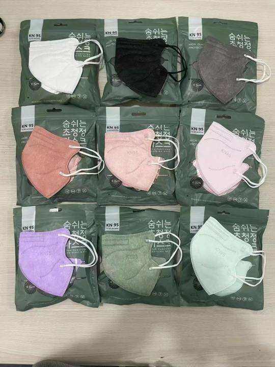 แมสเกาหลี KN95 แมสเกาหลีKF94 หน้ากากอนามัย 3D 1 กล่อง 10 ชิ้น คละแบบ ...