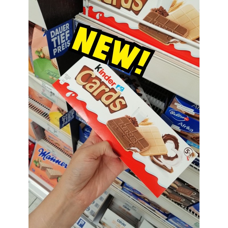 (ลด50%) Kinder Card เวเฟอร์ชอคโกแลต น้ำหนัก 128g ขนมนำเข้าจากเยอรมันส่ง ...
