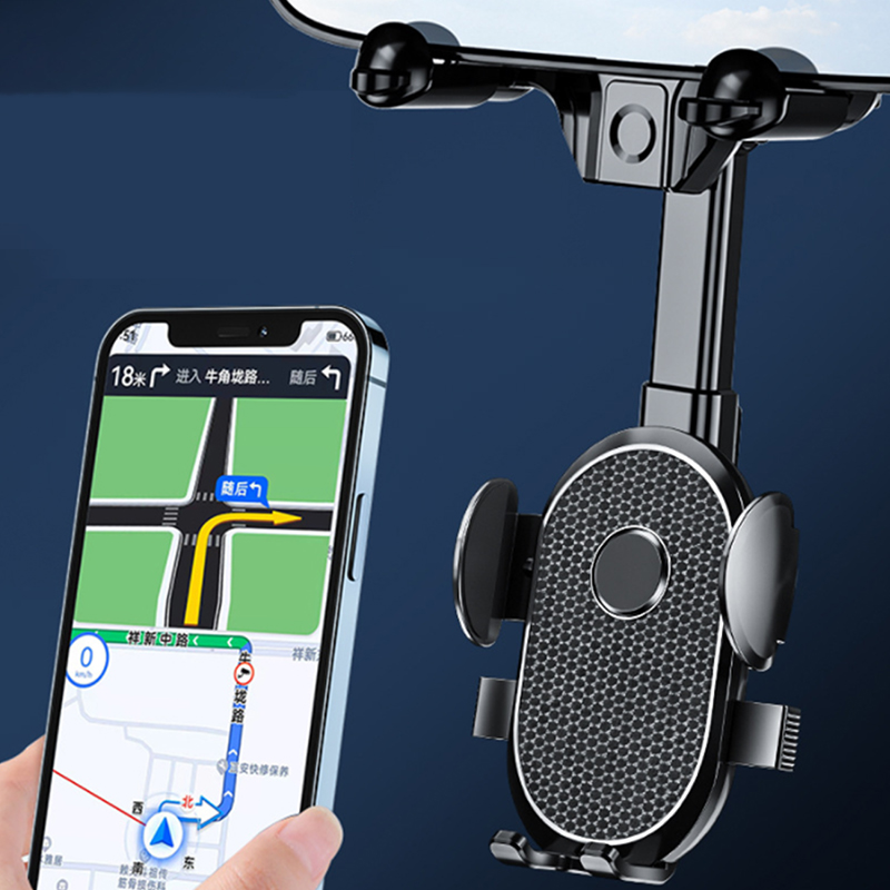 Yert ที่ยึดโทรศัพท์ในรถยนต์หมุนได้360 °,ที่ยึดกระจกมองหลังในรถยนต์แบบ ...