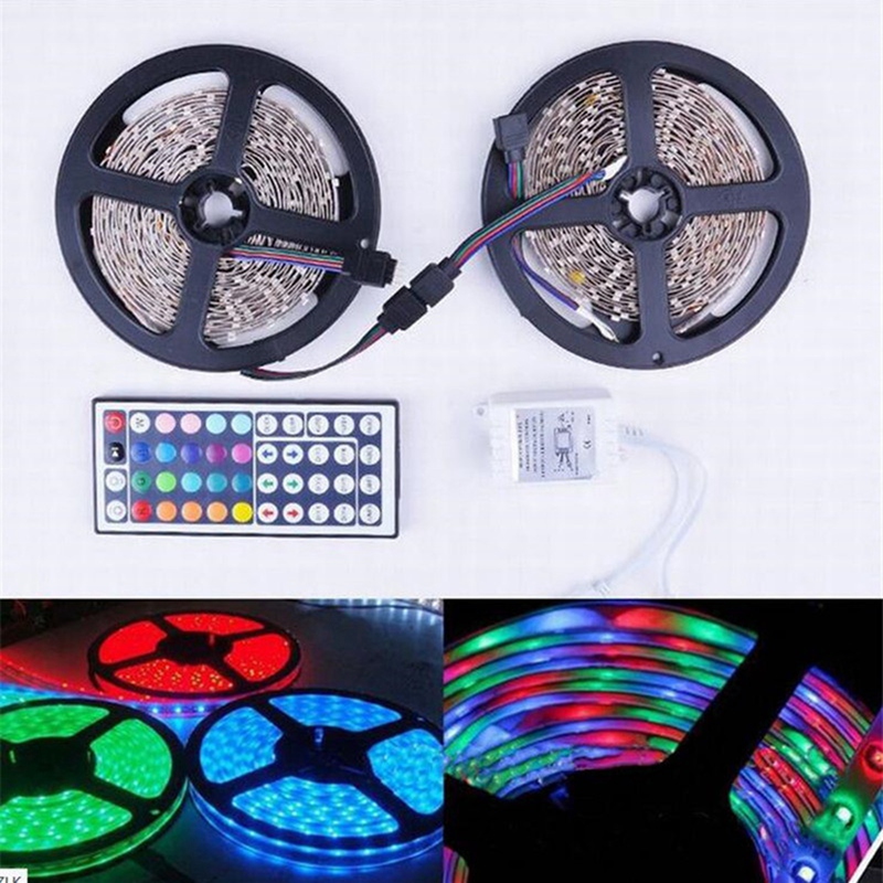 10M LED Light Strip RGB 3528 600 LED Flexible Light Strip with 44 Key ...