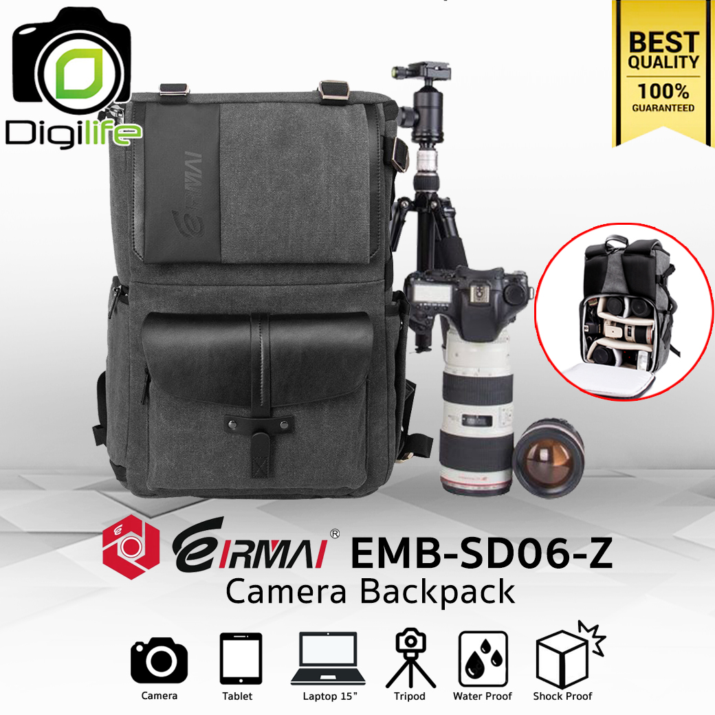 Eirmai Bag EMB-SD06-Z Canvas Backpack For Camera Flash Accessories ...
