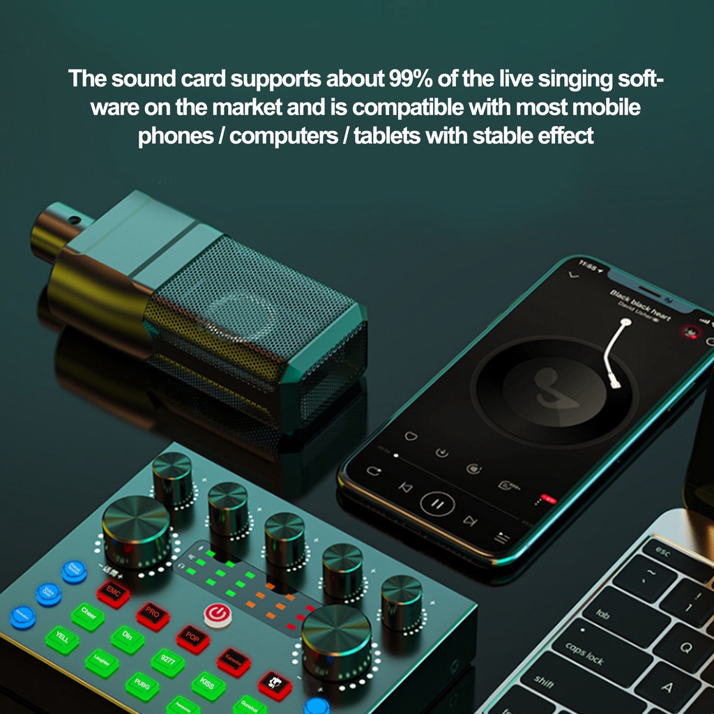 Boshop V8S Bluetooth Audio การ์ดเสียง USB Live Sound Card เครื่อง ...