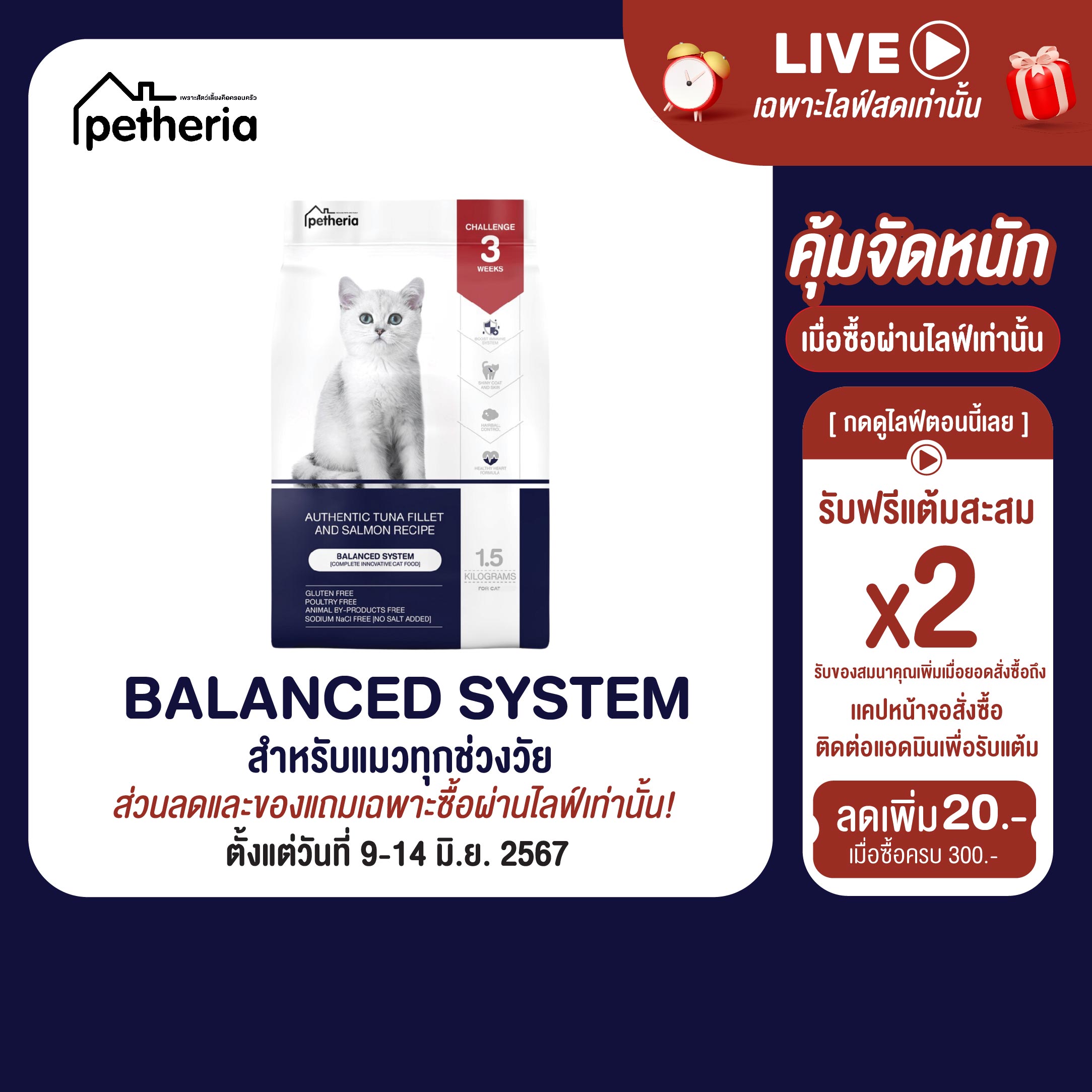 [ส่งฟรี! ไม่มีขั้นต่ำ] petheria Innovation Cat Food [BALANCED SYSTEM ...