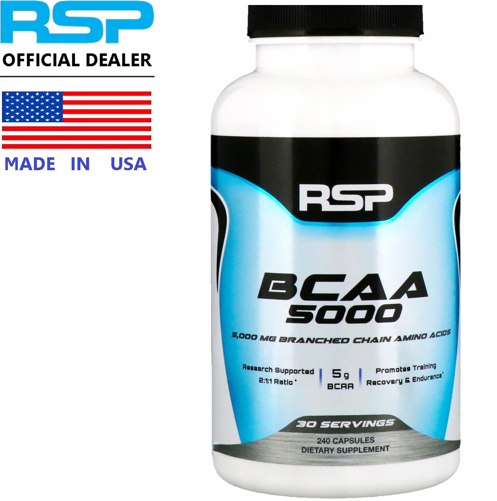 RSP BCAA 5000 x 240 เม็ด 5 กรัม อาร์เอสพี นูทรีชั่น บีซีเอเอ กรดอะมิโน ...