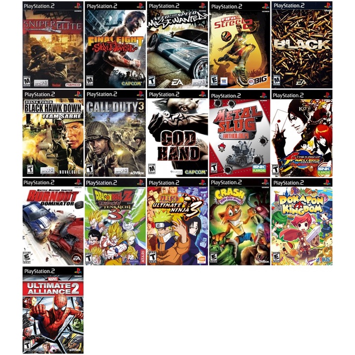 โปรดี PS2 USB GAME PS2เกมรวม แฟลชไดร์ฟเกม PS2 สำหรับใช้คู่กับเมมบูท ...