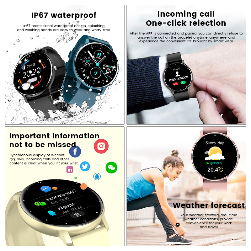 HUAWEI 2022 ใหม่ ZL02 สมาร์ทวอทช์กีฬาฟิตเนสนาฬิกาอัตราการเต้นหัวใจความ ...