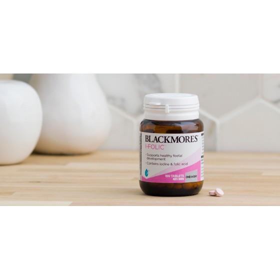 NEW. Blackmores I-Folic 150 Tablets แบล็คมอร์ โฟลิกเสริมไอโอดีน บำรุง ...