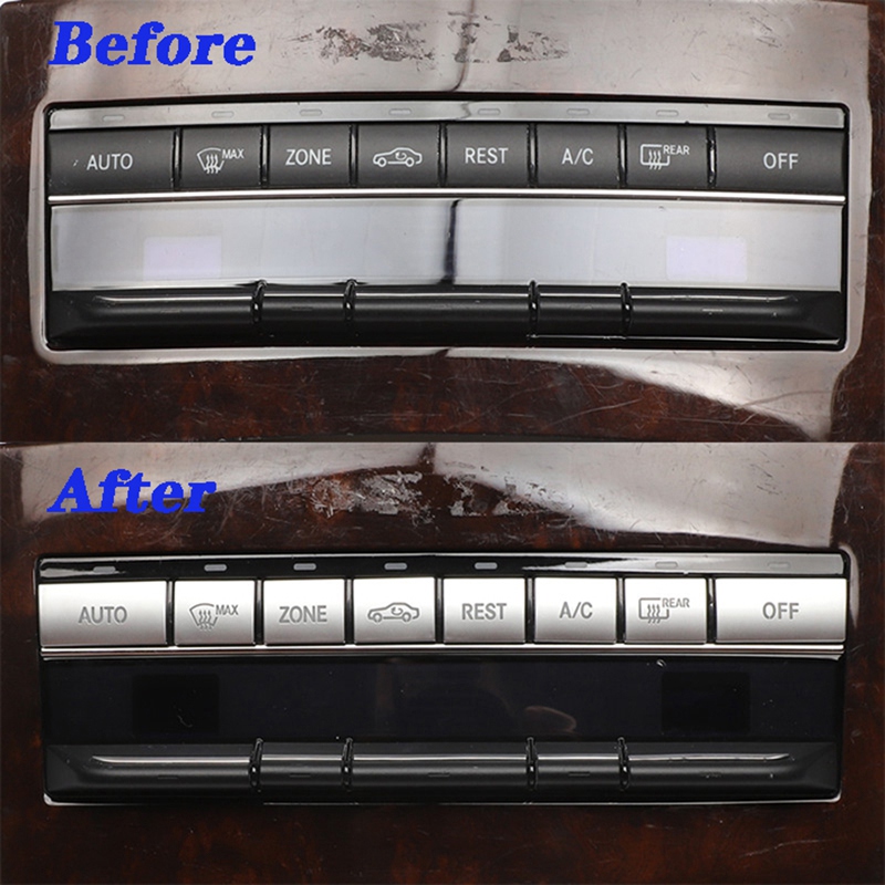 Car Console Air Conditioning Buttons Decoration Cover Trim for Benz E ...