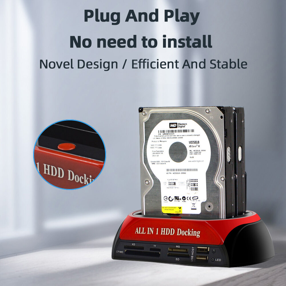 ฮาร์ดดิสก์ไดร์ฟ อุปกรณ์เพิ่มฮาร์ดดิสก์ ฮาร์ดไดร์ฟภายนอก All in 1 Hdd Docking Station eSATA to ...