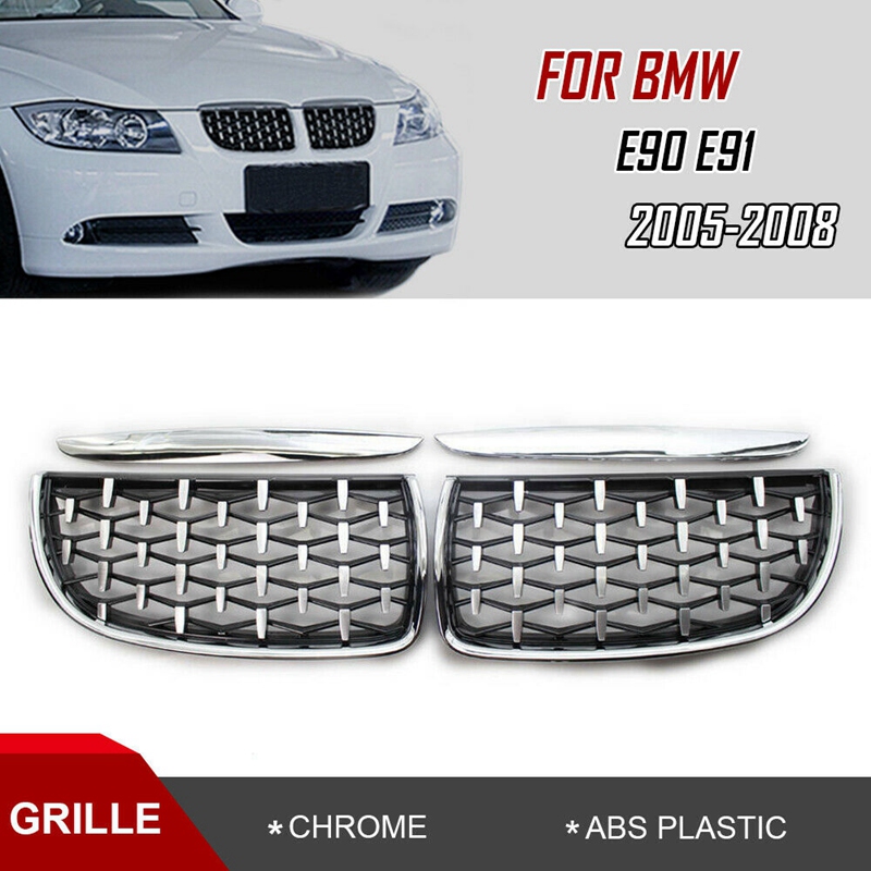 Front Kidney Grill, Front Hood Diamond Grille Meteor Grill for-BMW F30 ...