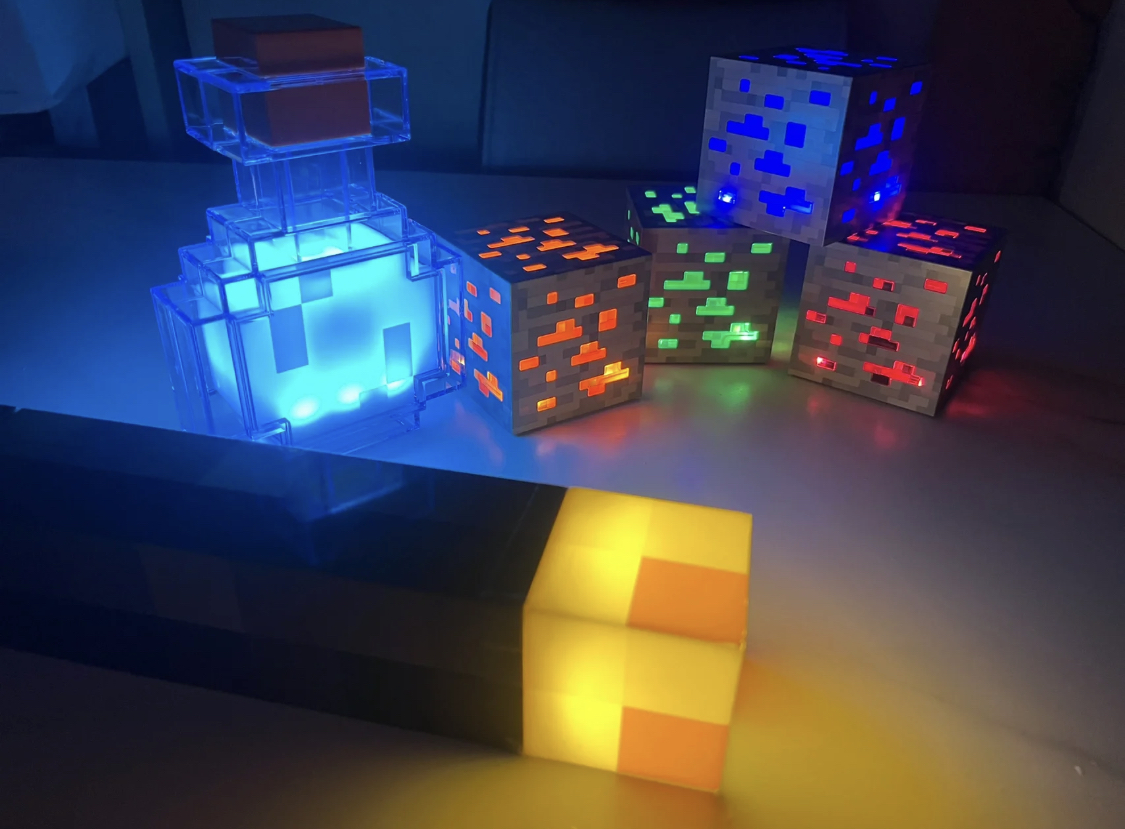 minecraft ไฟฉาย light mc pixel เกม Minecraft อุปกรณ์ต่อพ่วงแขวนผนัง ...