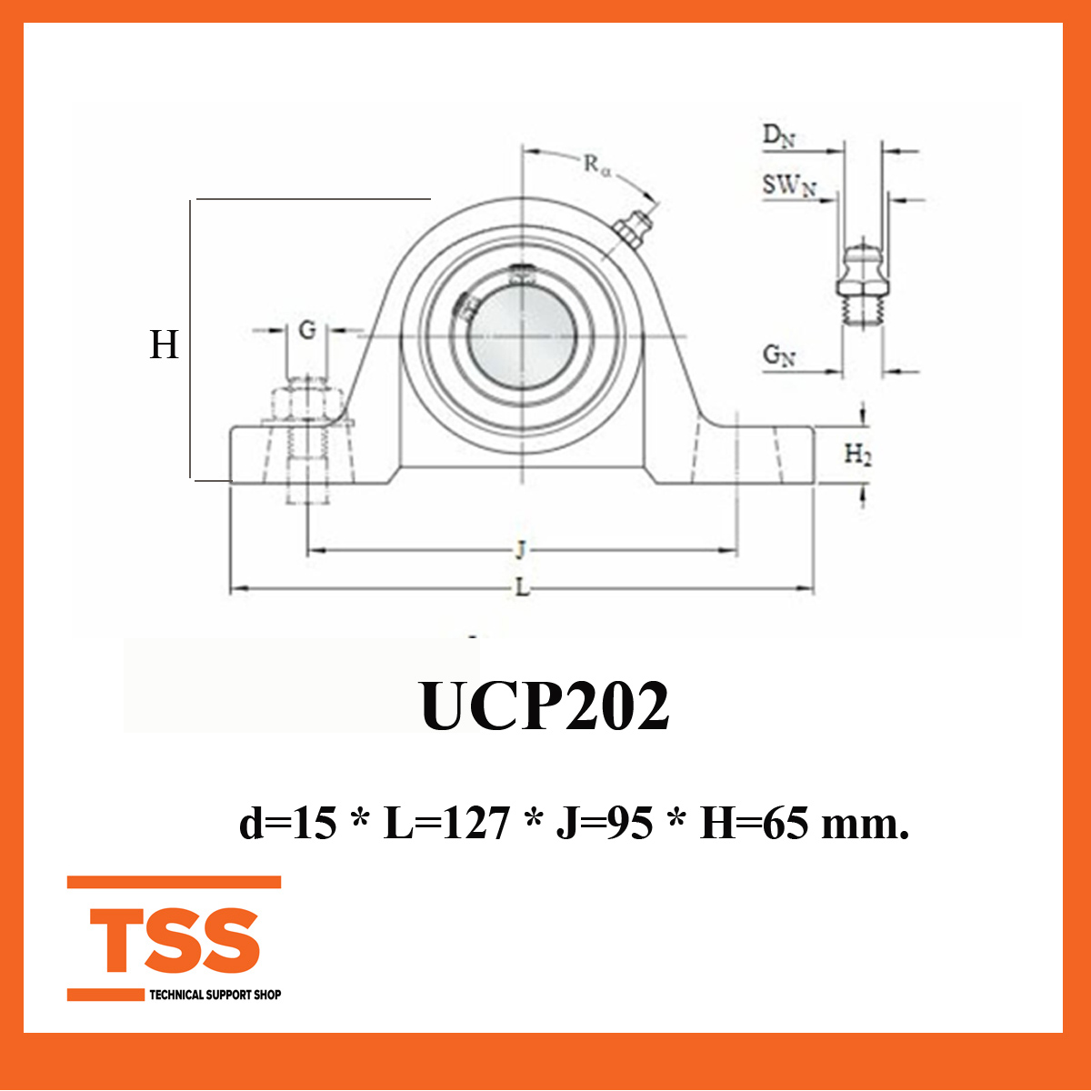 UCP202 ตลับลูกปืนตุ๊กตา UCP 202 BEARING UNITS ( เพลา 15 มม. ) UC202 + P202 - Technical Support ...